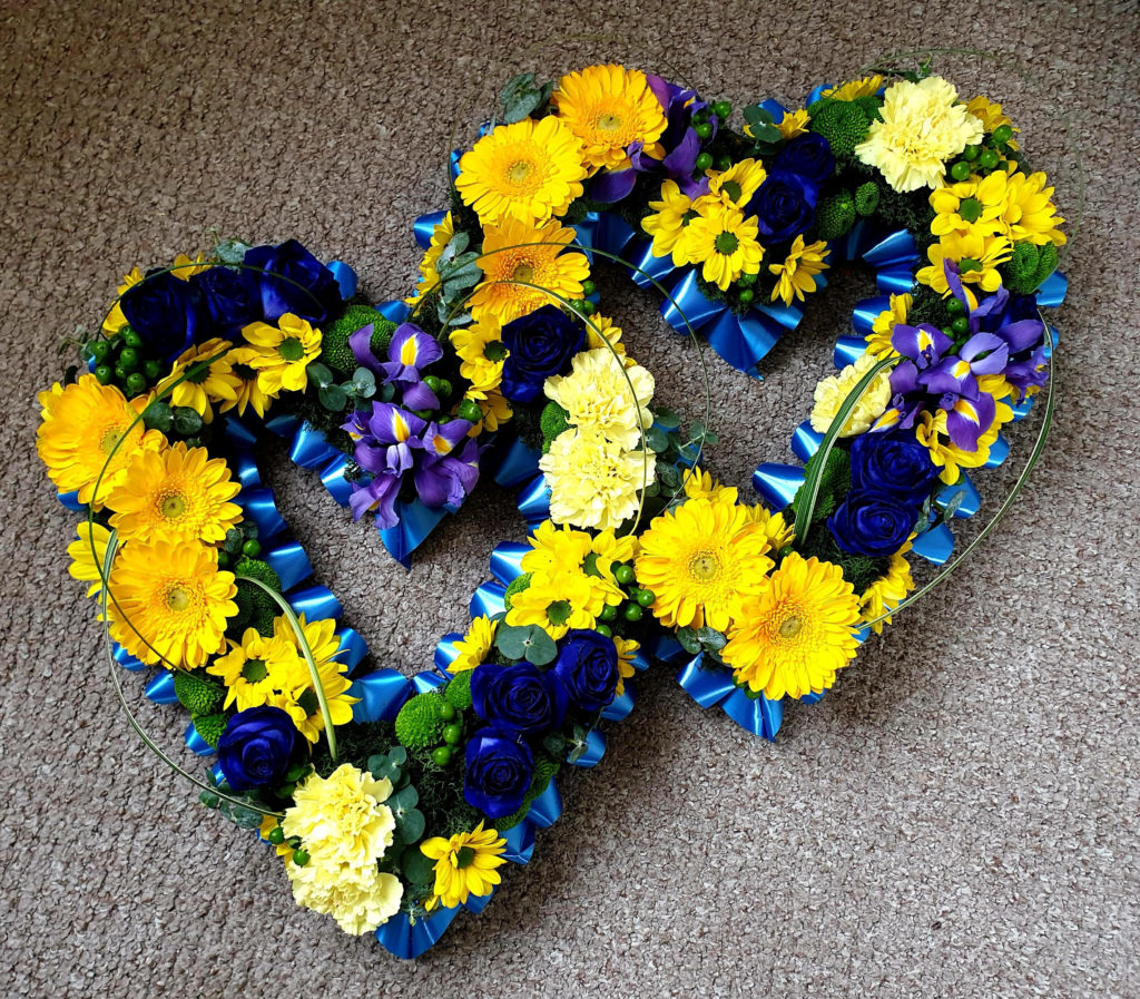 Double Open Heart Shellbelles florist of caddington - Spicer Designs Ltd